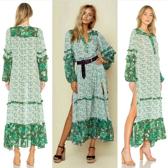 Spell | Dresses | New Spell Designs Winona Gown Ivy Green Dress S ...